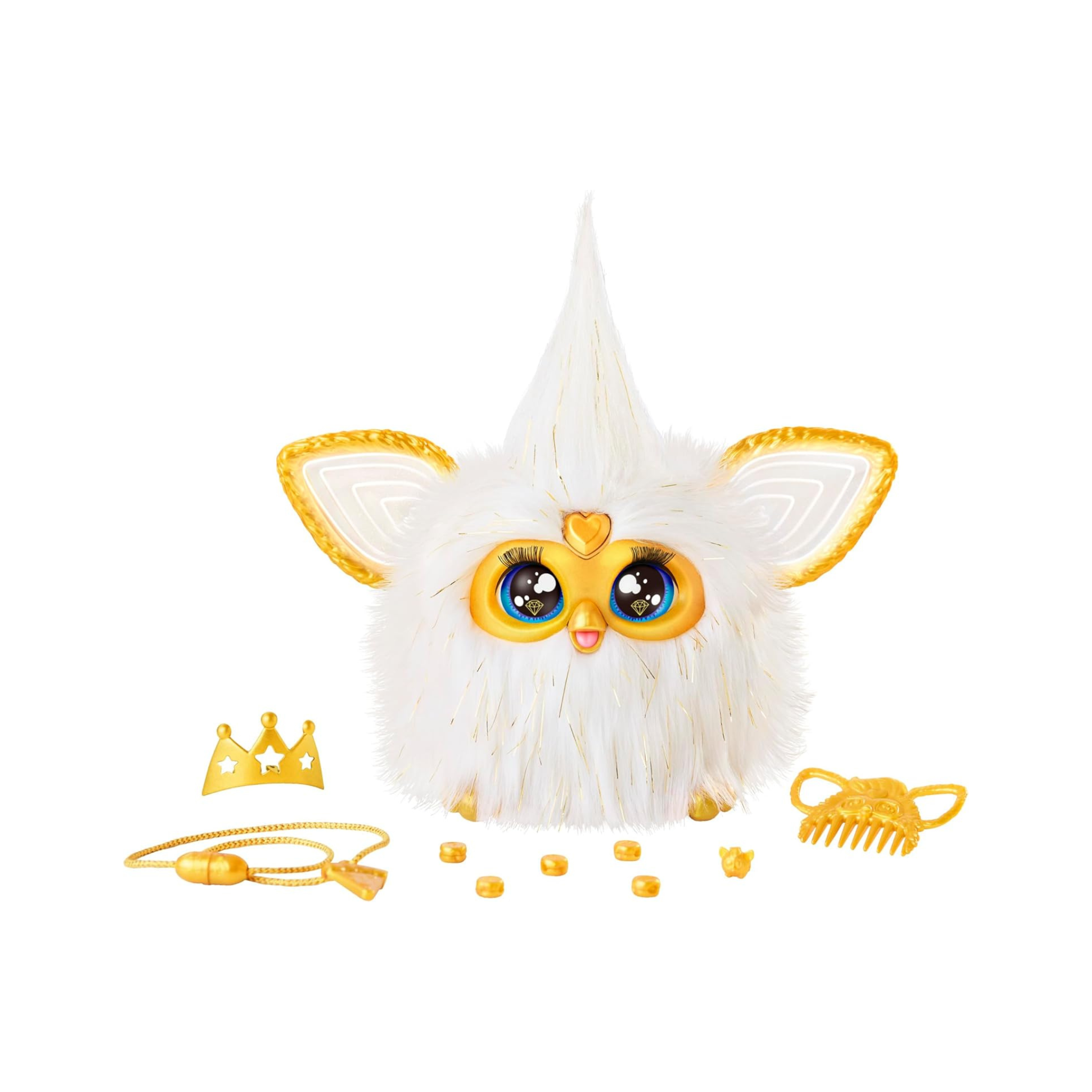 Furby Gold Glam Interactive Plush Toy - Voice-Activated Plush – Quick ...